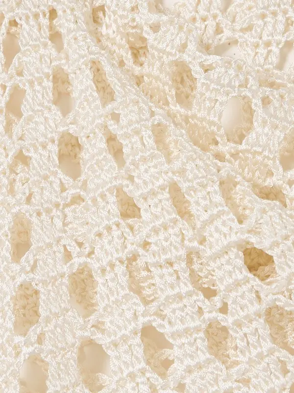 Calle Del Mar Crocheted Midi Skirt With Fringe