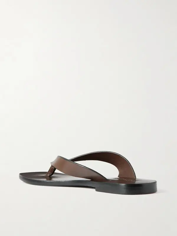 A.emery Kinto Leather Flip Flops - Brown