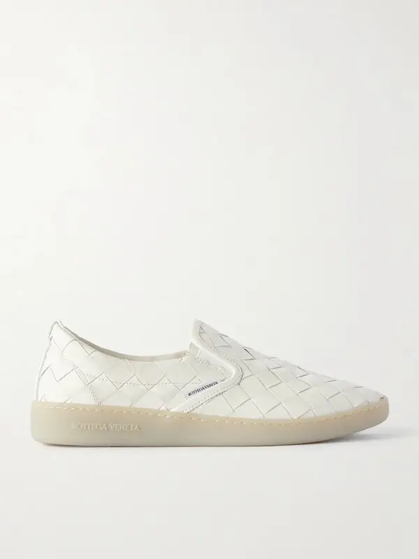 Bottega Veneta Intrecciato Leather Slip-on Sneakers