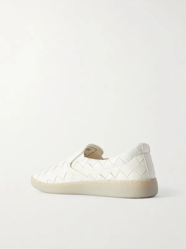 Bottega Veneta Intrecciato Leather Slip-on Sneakers
