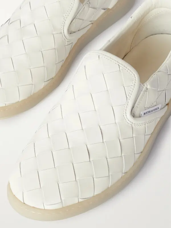 Bottega Veneta Intrecciato Leather Slip-on Sneakers