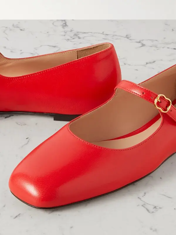 Bally Leather Mary Jane Ballet Flats