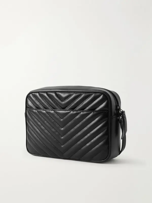 Saint Laurent Loulou Medium Matelassé Leather Shoulder Bag - Black