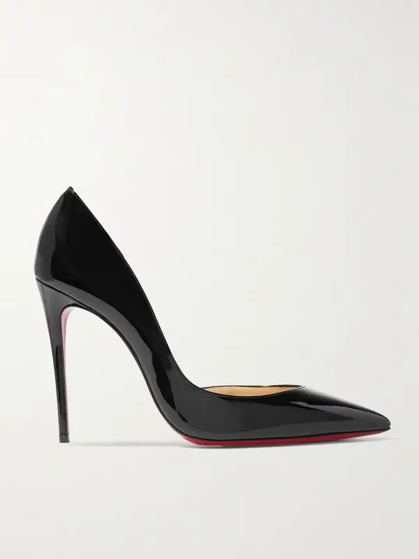 CHRISTIAN LOUBOUTIN Iriza 100 Patent Leather Pumps - Black