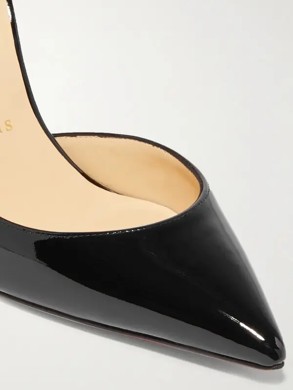 CHRISTIAN LOUBOUTIN Iriza 100 Patent Leather Pumps - Black