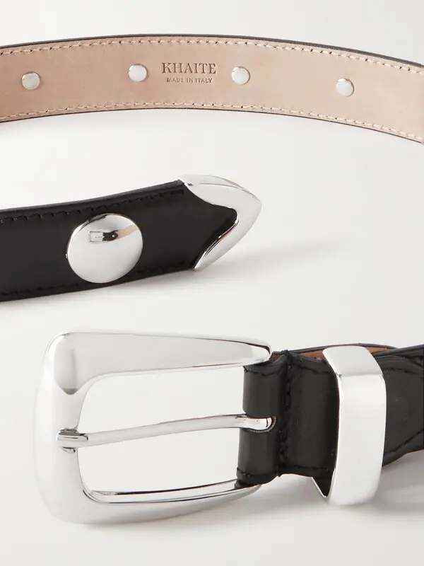 Khaite The Benny Studded Leather Belt - Black