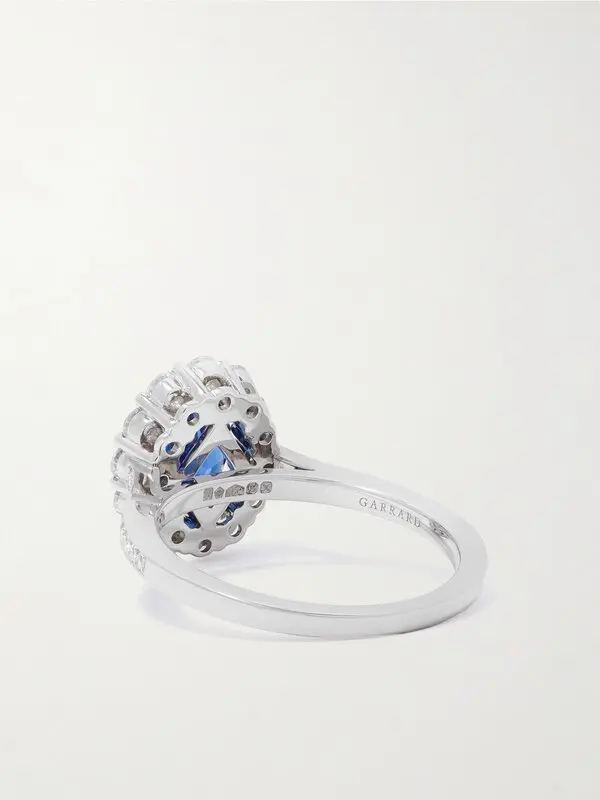 GARRARD 1735 Platinum, Sapphire And Diamond Ring