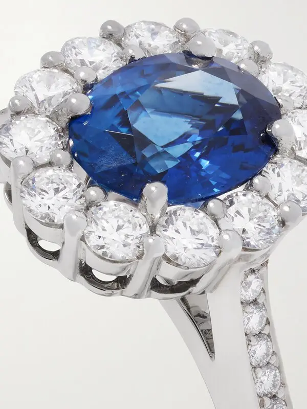 GARRARD 1735 Platinum, Sapphire And Diamond Ring