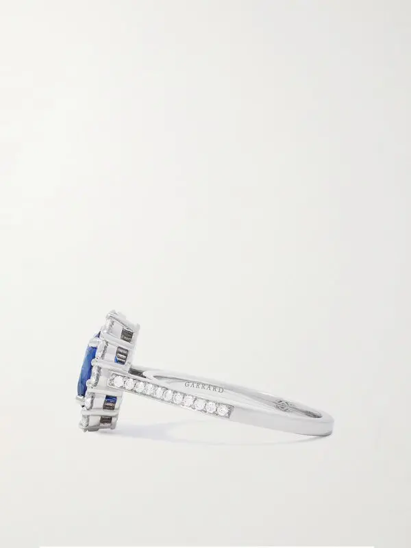 GARRARD 1735 Platinum, Sapphire And Diamond Ring