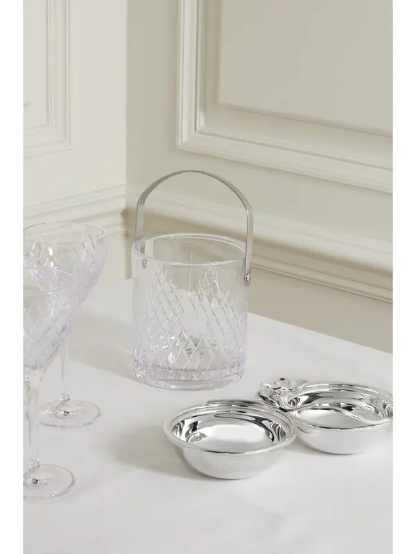 Christofle Anemone-belle Époque Set Of Two -plated Serving Dishes