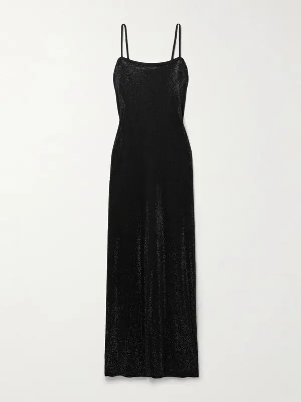 Alexander Wang Crystal-embellished Midi Dress - Black