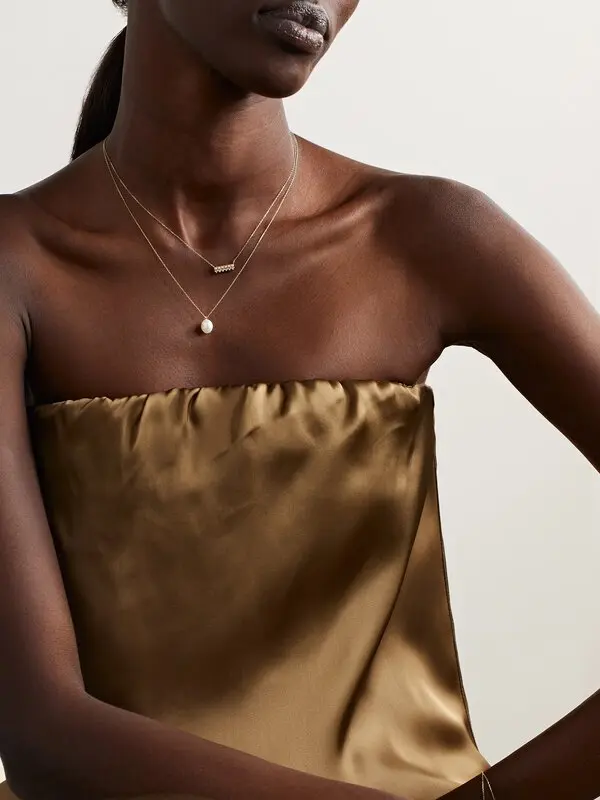 Mateo 14k Gold Pearl And Diamond Necklace