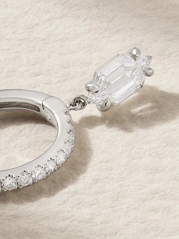 ANITA KO 18-karat Diamond Huggie Earring