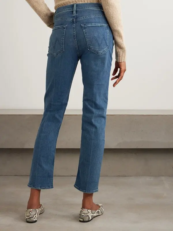 MOTHER The Tomcat Hover High-rise Straight Leg Jeans
