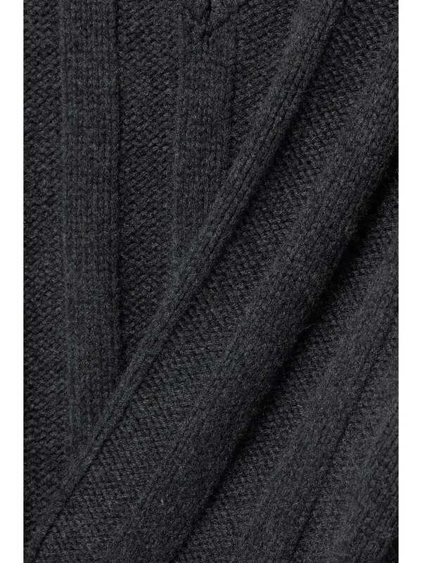 INTERIOR The Drew Oversized Ribbed Cashmere V-neck Sweater