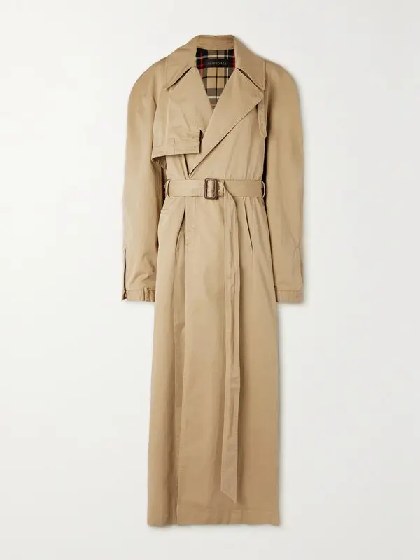 Balenciaga Oversized Asymmetric Cotton-twill Trench Coat