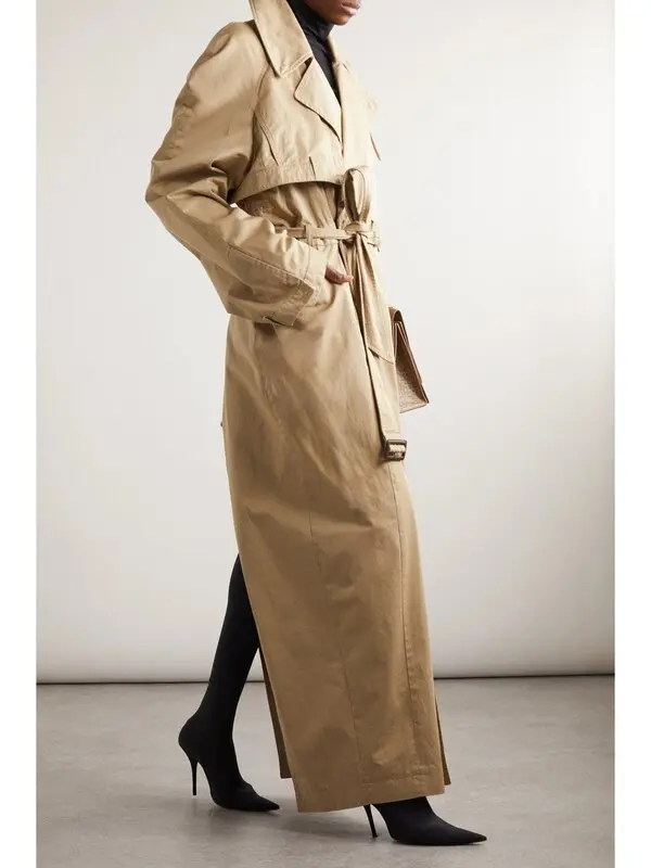 Balenciaga Oversized Asymmetric Cotton-twill Trench Coat