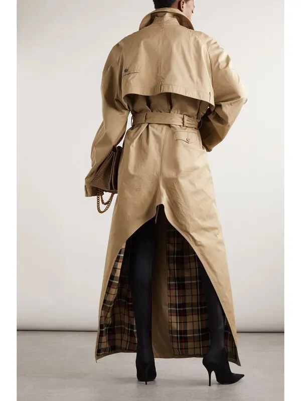 Balenciaga Oversized Asymmetric Cotton-twill Trench Coat