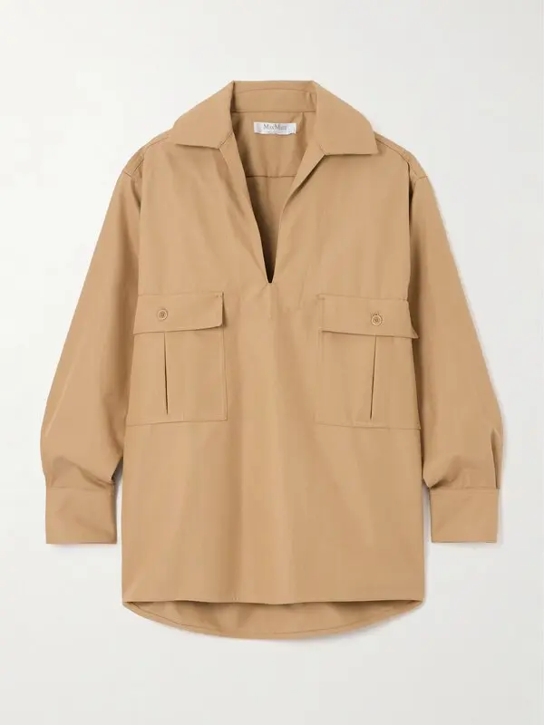 Max Mara Ulrico Cotton-canvas Shirt - Metallic