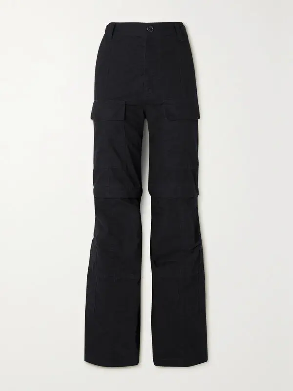 Balenciaga Paneled Cotton-ripstop Cargo Pants - Black