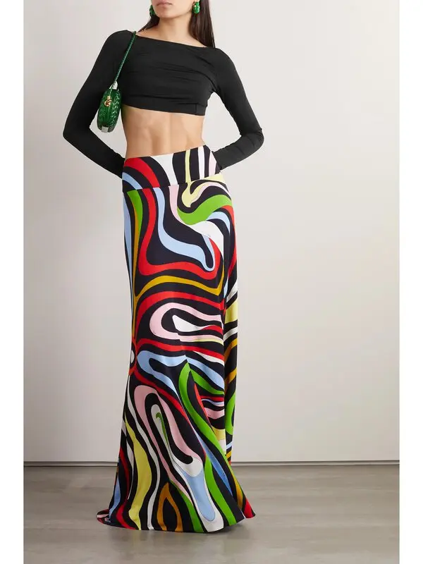 Emilio Pucci Cropped Stretch-crepe Top With Silk Trim