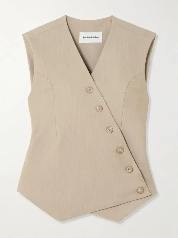 THE FRANKIE SHOP Maesa Asymmetric Canvas Vest