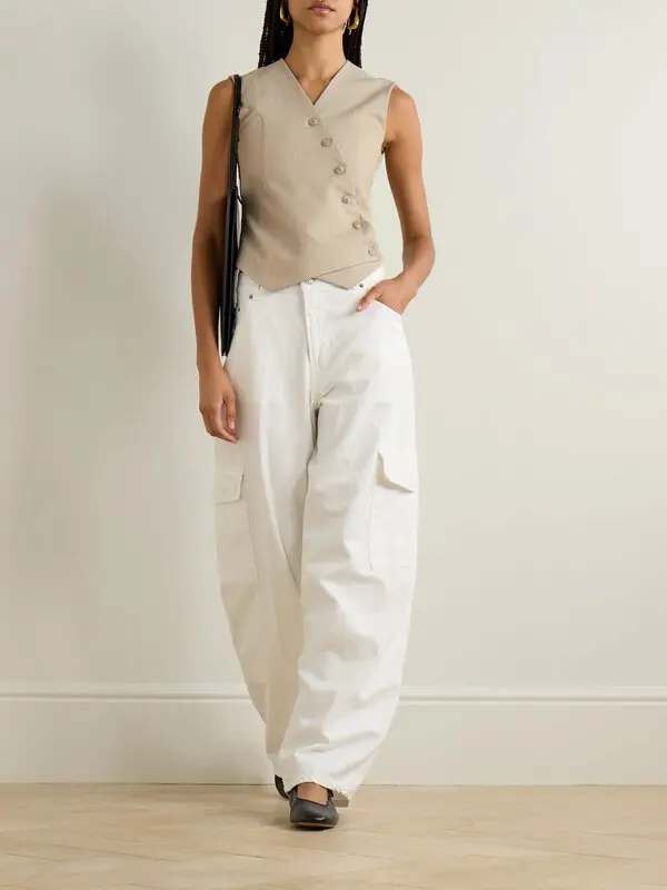 THE FRANKIE SHOP Maesa Asymmetric Canvas Vest