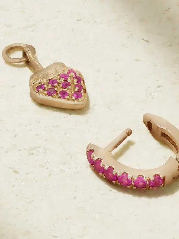 ROXANNE FIRST 14-karat Sapphire And Ruby Single Earring