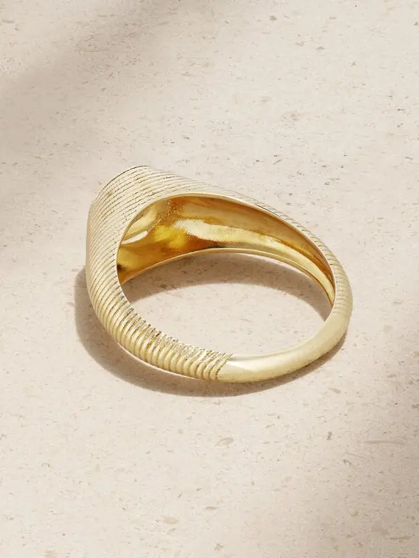 SYDNEY EVAN 14-karat Yellow Diamond Signet Ring