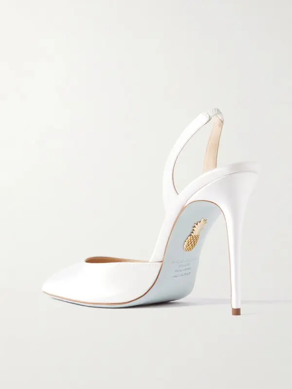 AQUAZZURA So Nude 105 Satin Slingback Pumps