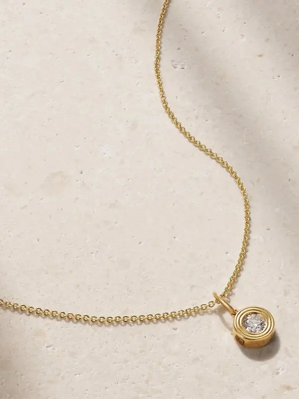 SYDNEY EVAN 14-karat Yellow Diamond Pendant Necklace