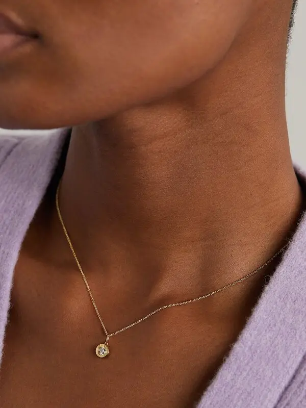 SYDNEY EVAN 14-karat Yellow Diamond Pendant Necklace