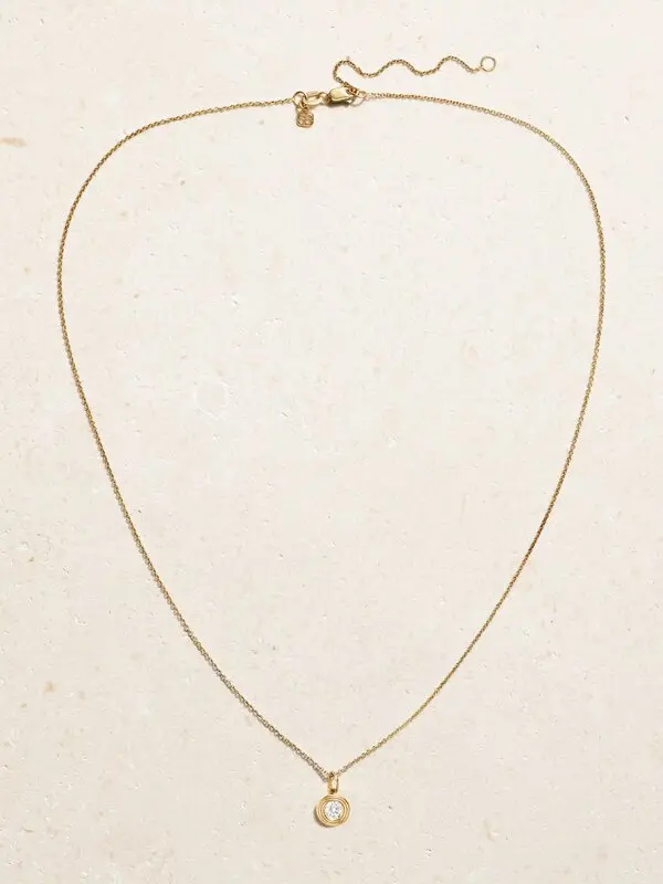 SYDNEY EVAN 14-karat Yellow Diamond Pendant Necklace