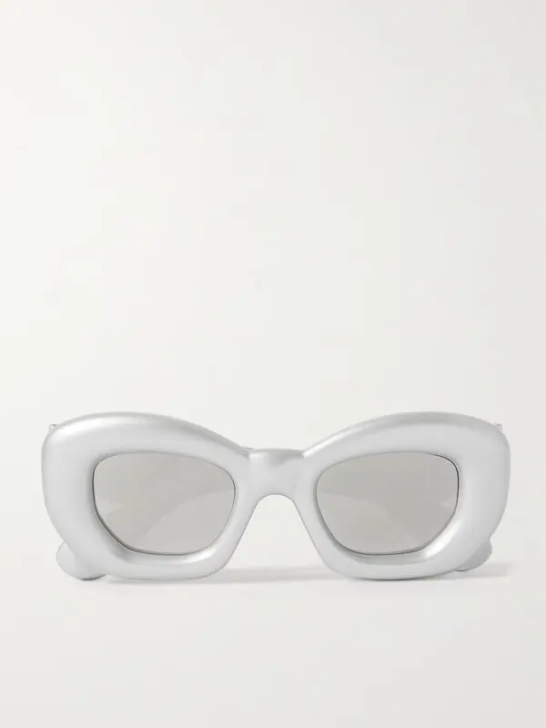 Loewe Inflated Oversized D-frame Acetate Sunglasses - Silver