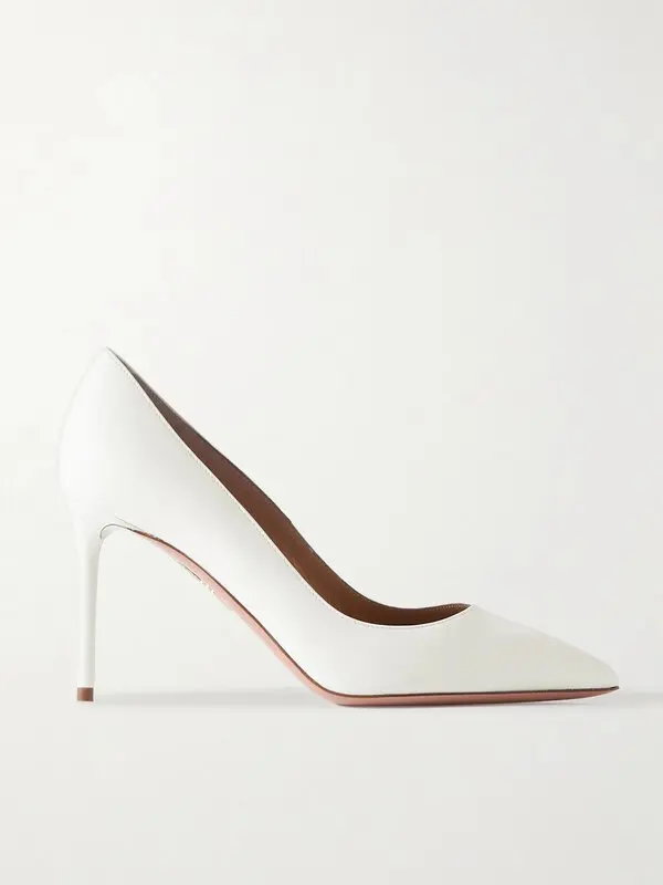 AQUAZZURA Purist 85 Leather Pumps