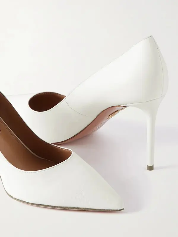 AQUAZZURA Purist 85 Leather Pumps