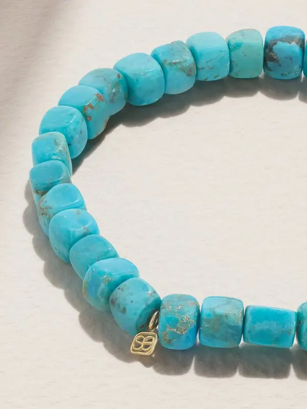 SYDNEY EVAN 14k Gold Evil Eye Turquoise Bracelet