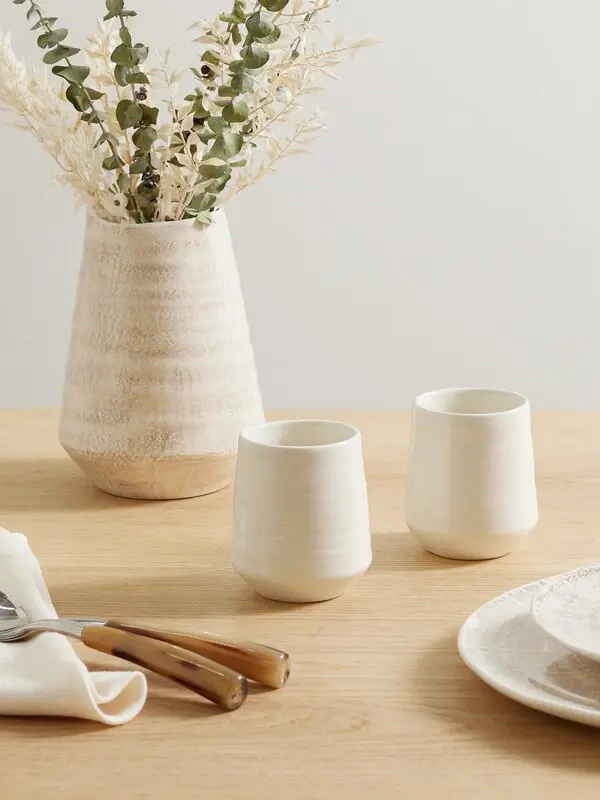 Brunello Cucinelli Tradition Set Of Two Ceramic Cups