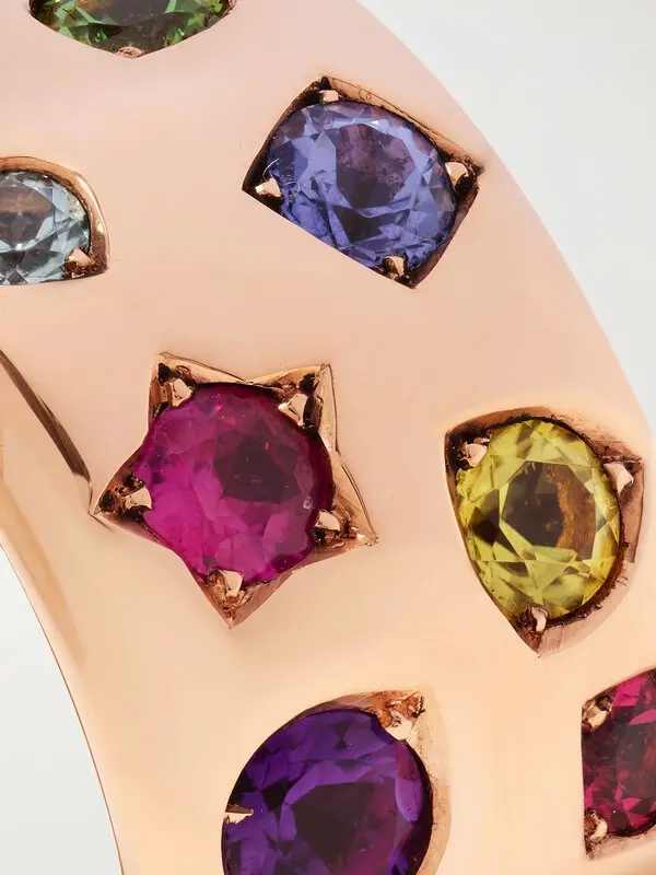 Pomellato Maxi Iconica 18-karat Rose Multi-stone Ring