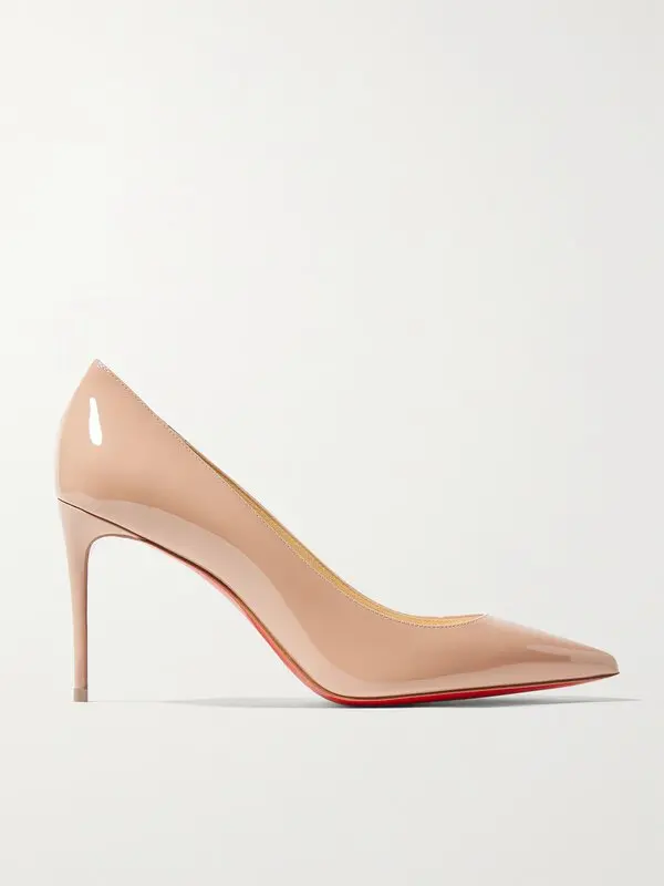 CHRISTIAN LOUBOUTIN Kate 85 Patent Leather Pumps - Neutrals