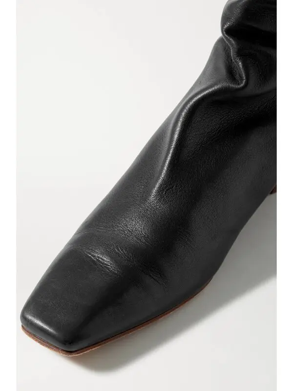 THE ROW Slouchy Leather Knee Boots