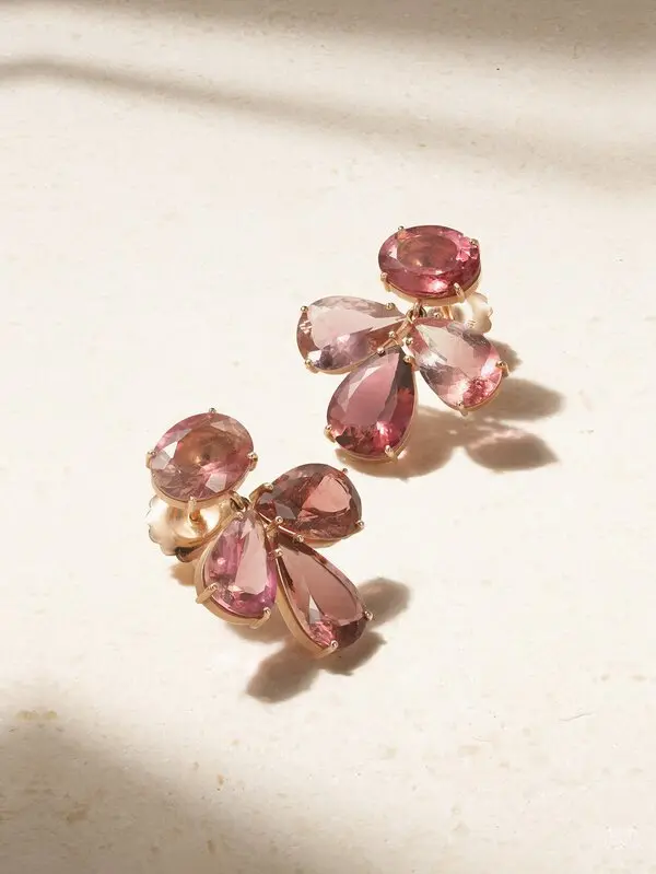 Irene Neuwirth Gemmy Gem 18-karat Rose Gold Tourmaline Earrings - Pink