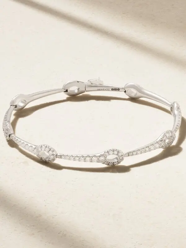 Melissa Kaye 18-karat White Diamond Bracelet - Gold