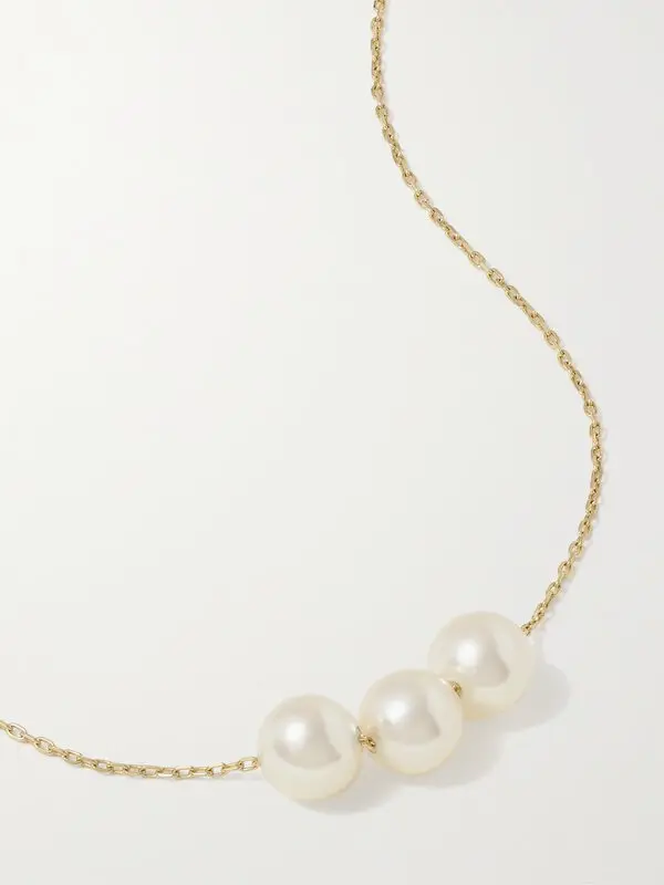Mizuki 14 Karat Gold And Pearl Necklace