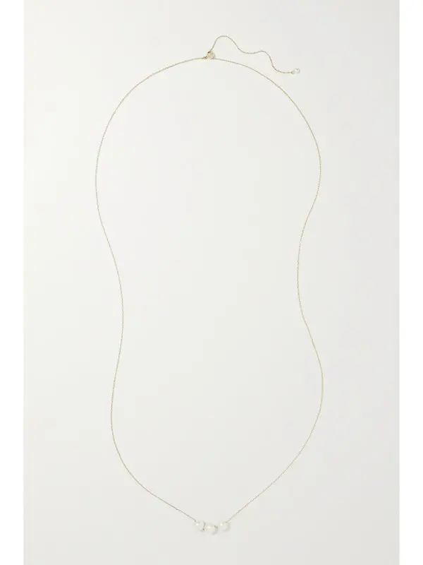 Mizuki 14 Karat Gold And Pearl Necklace
