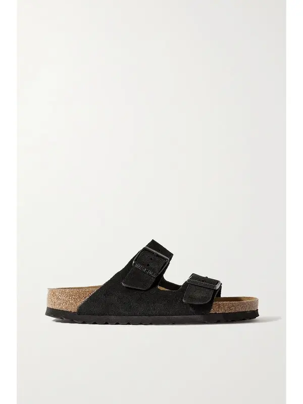 BIRKENSTOCK Arizona Suede Sandals - Black