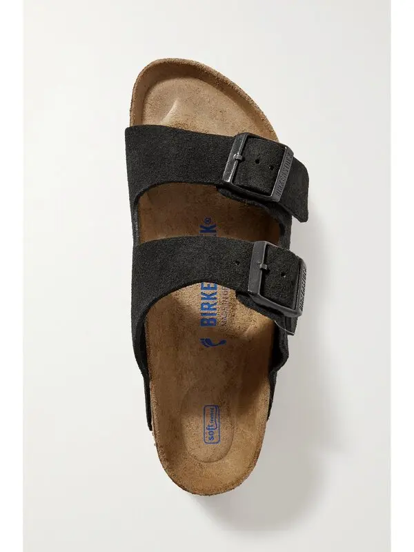 BIRKENSTOCK Arizona Suede Sandals - Black