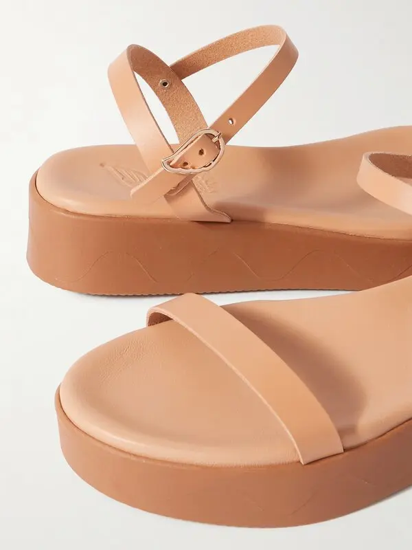ANCIENT GREEK SANDALS Irida Leather Mary Jane Platform Sandals