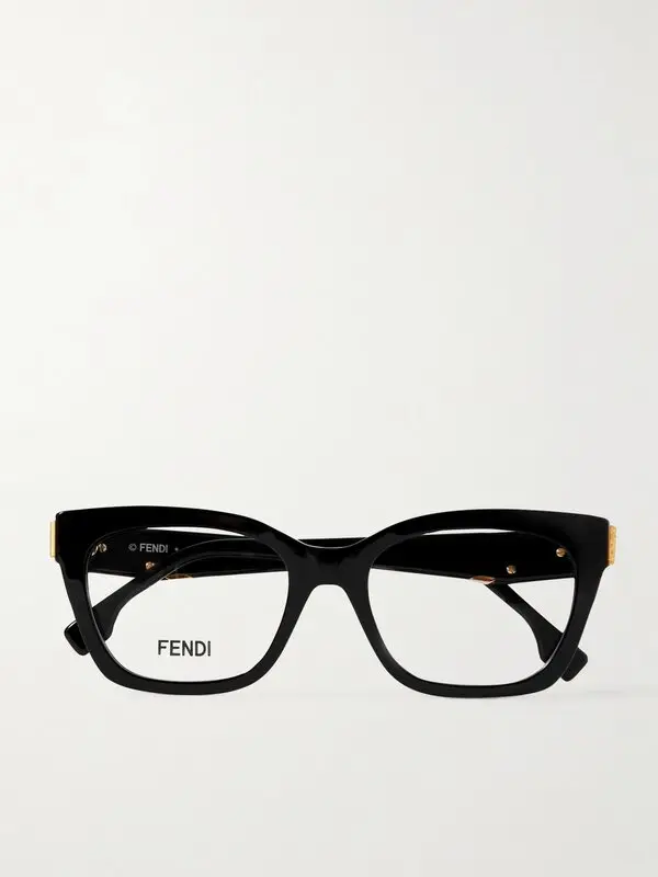 Fendi First Square-frame Acetate Optical Glasses - Black
