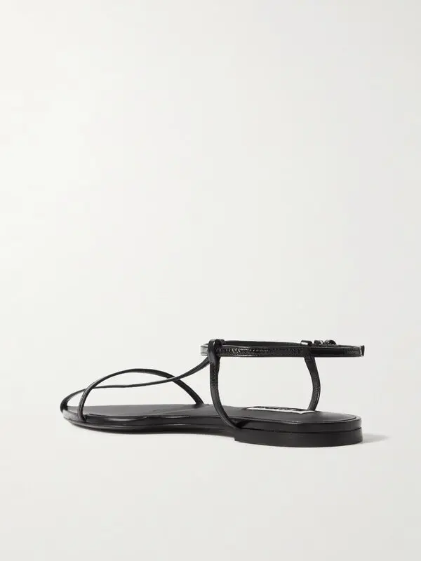 JIL SANDER Leather Point-toe Sandals - Black